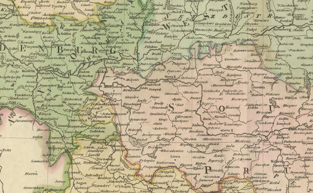 Prussian Dominions Map by John Pinkerton, 1818 for sale at Pamono