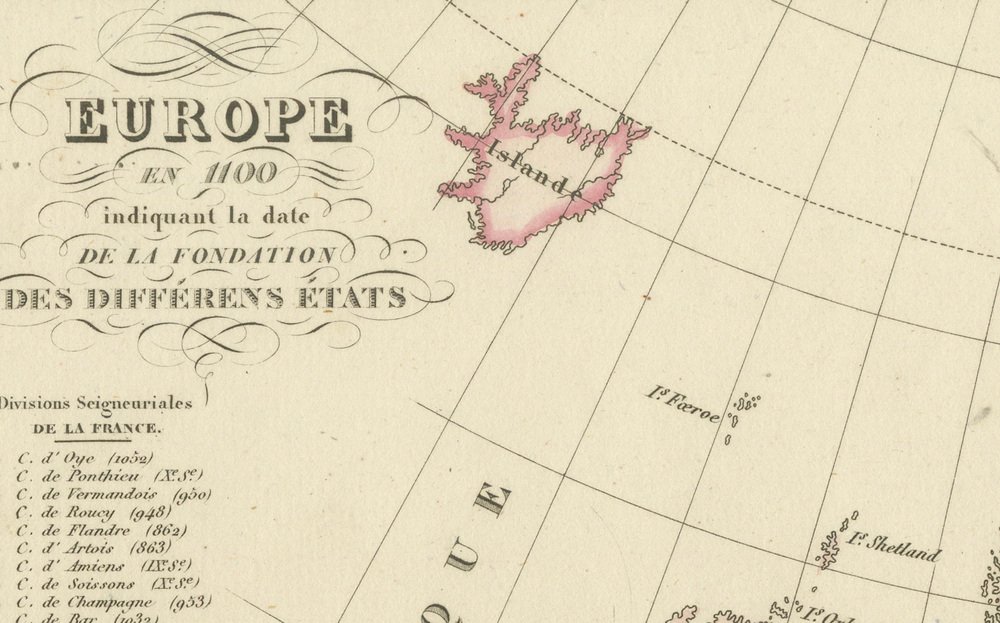 Antique Map of Europe, 1880 for sale at Pamono