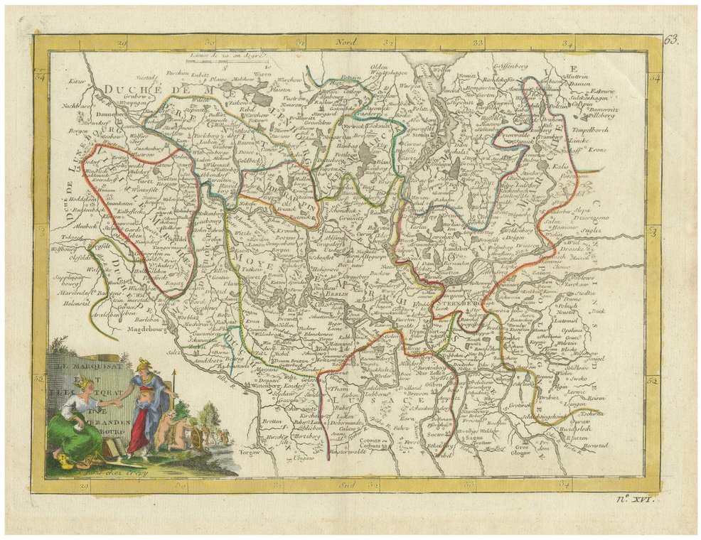 Antique Map of the Electorate of Brandenburg by Georges-Louis Le Rouge ...