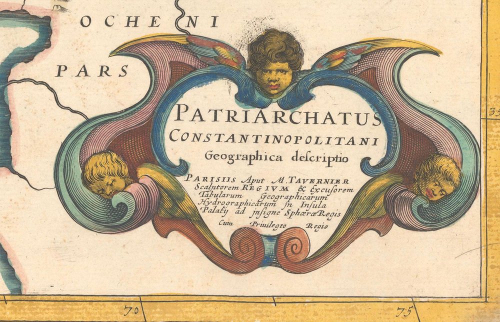 Melchior Tavernier Map of the Patriarchate of Constantinople Black Sea ...