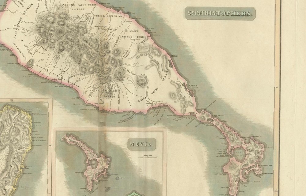 Hand-Colored Map of West India Islands, 1821 for sale at Pamono
