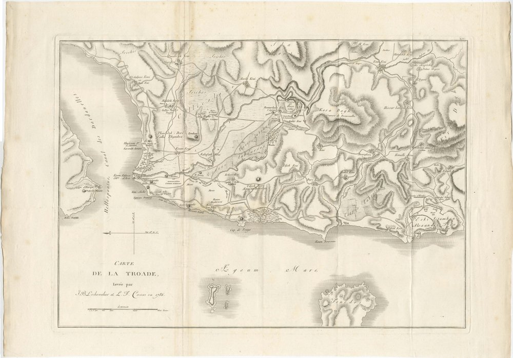 Map of the Troad Region by Tardieu, 1802 for sale at Pamono