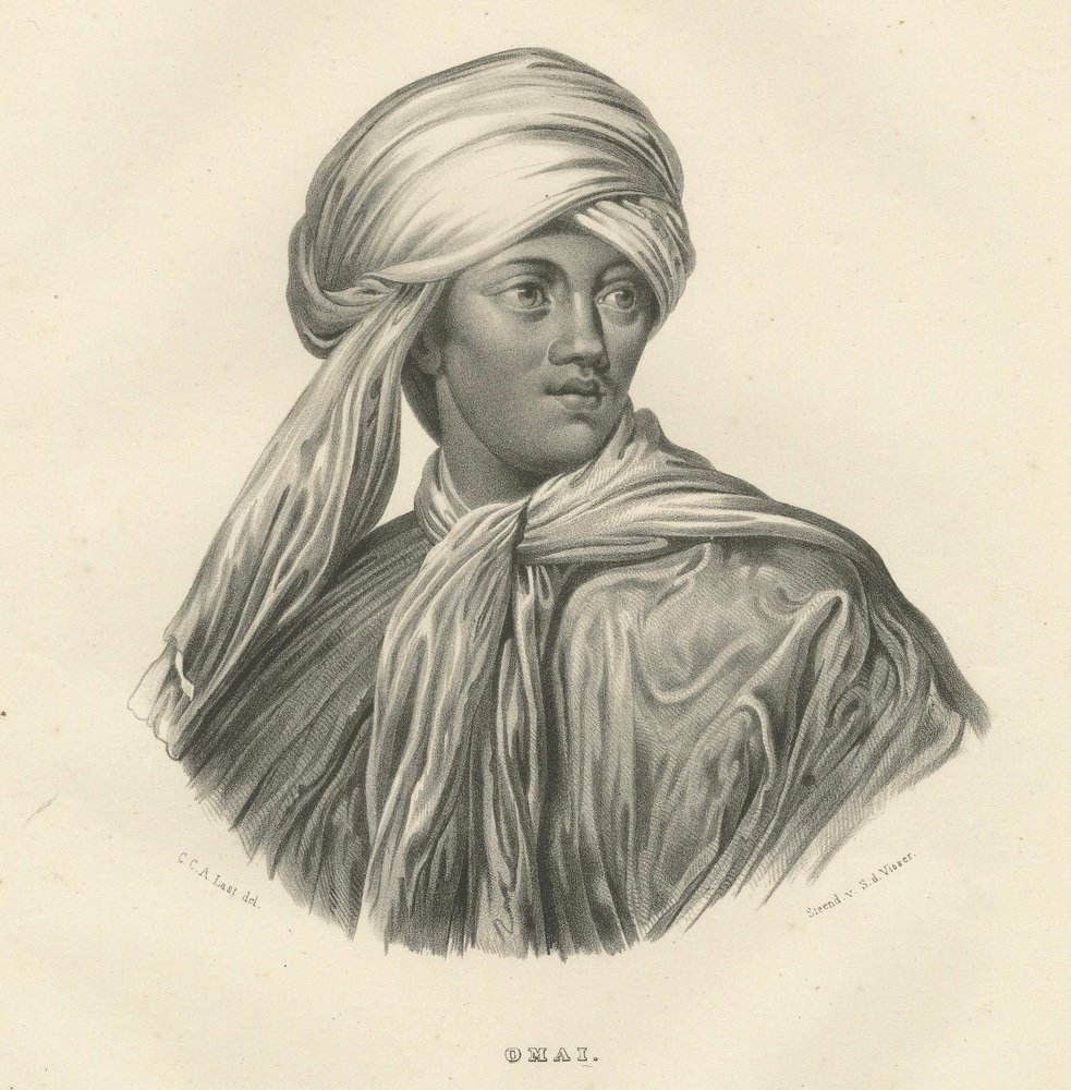 Karl Joseph Brodtmann, Portrait of Omai, A Polynesian Man, 1835, Print ...