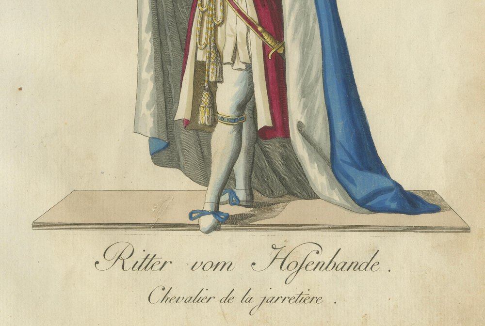 Schwan, Knight of the Garte, 18th Century, Hand-Colored Engraving for ...