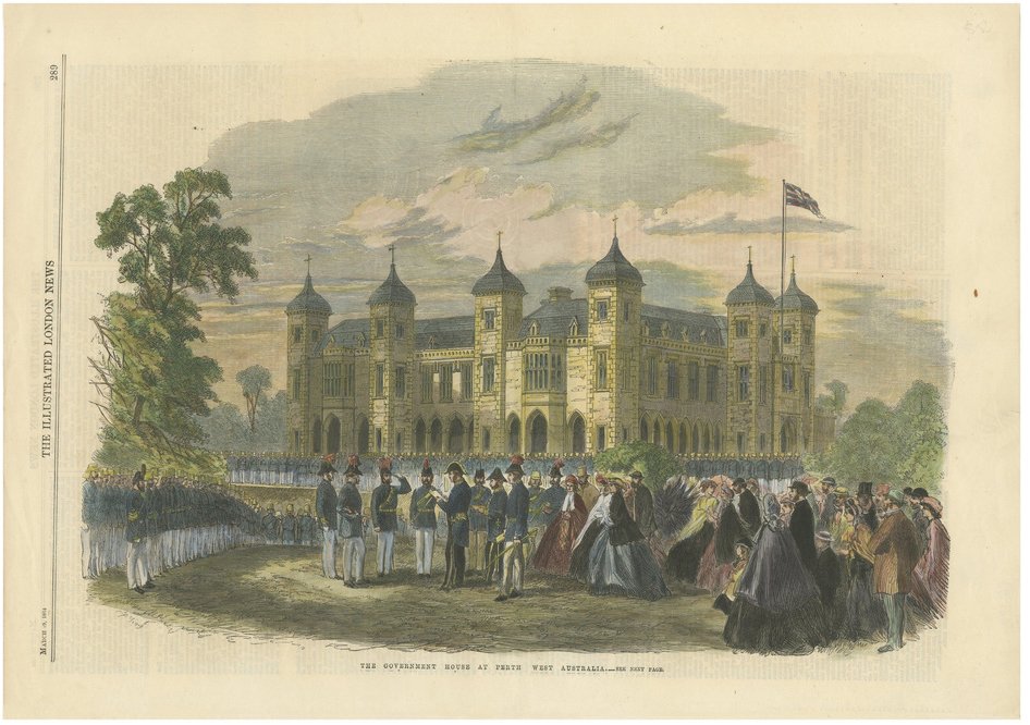 The Government House in Perth, 1889, Paper for sale at Pamono