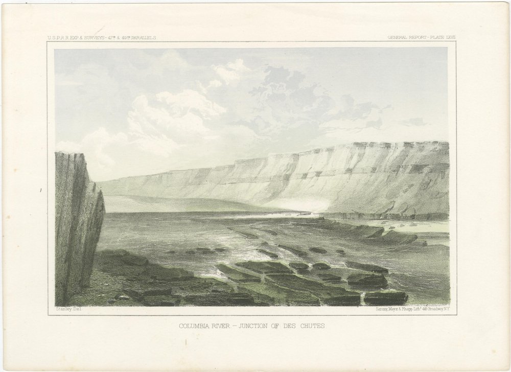 Stanley Del, Columbia River Junction with Des Chutes River Landscape ...