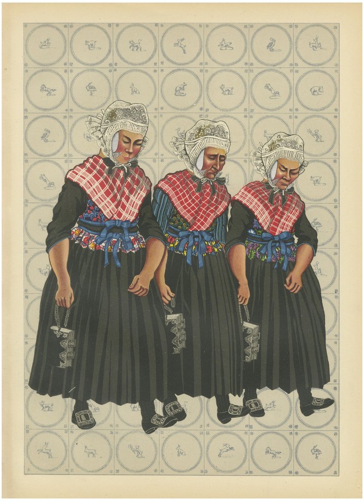 Traditional Dutch Costume Print, Staphorst and Rouveen, 1932, Print for ...