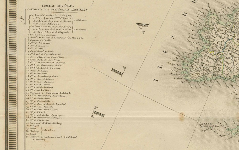Maps of Europe by Andriveau-Goujon, 1849, Set of 2 for sale at Pamono