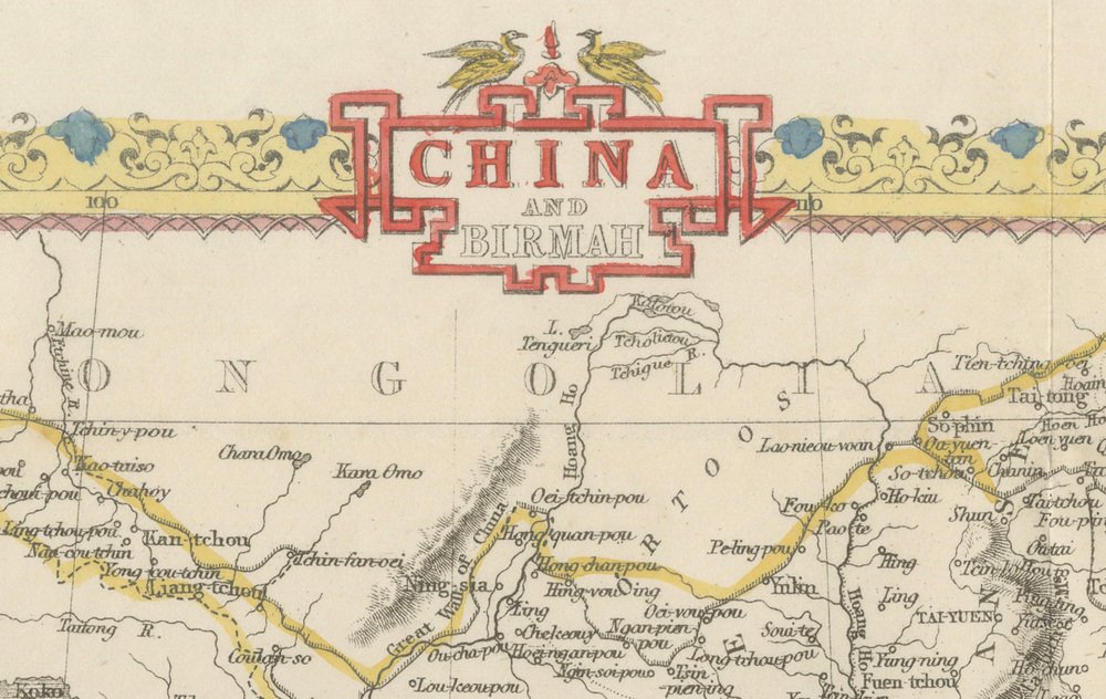 Tallis Map of China by J. Rapkin, 1851 for sale at Pamono
