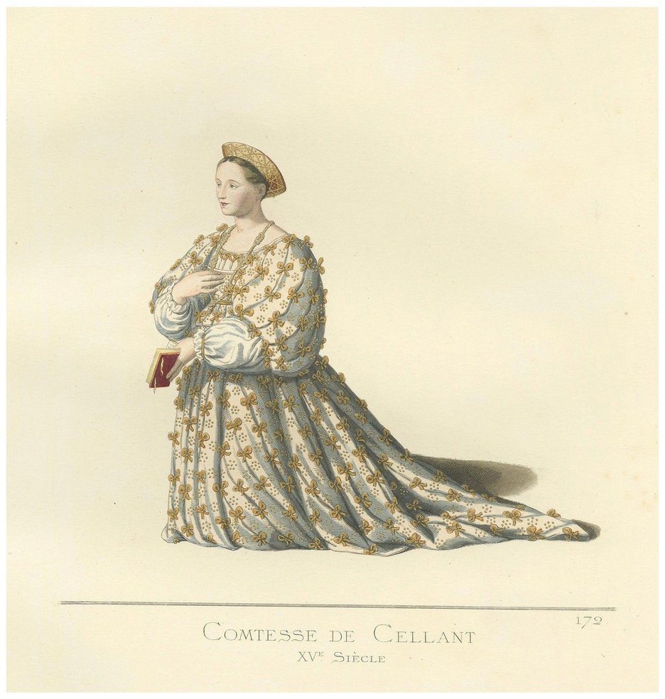 Bianca Maria, Countess of Cellant 15th Century Italian Costume, 1861 ...