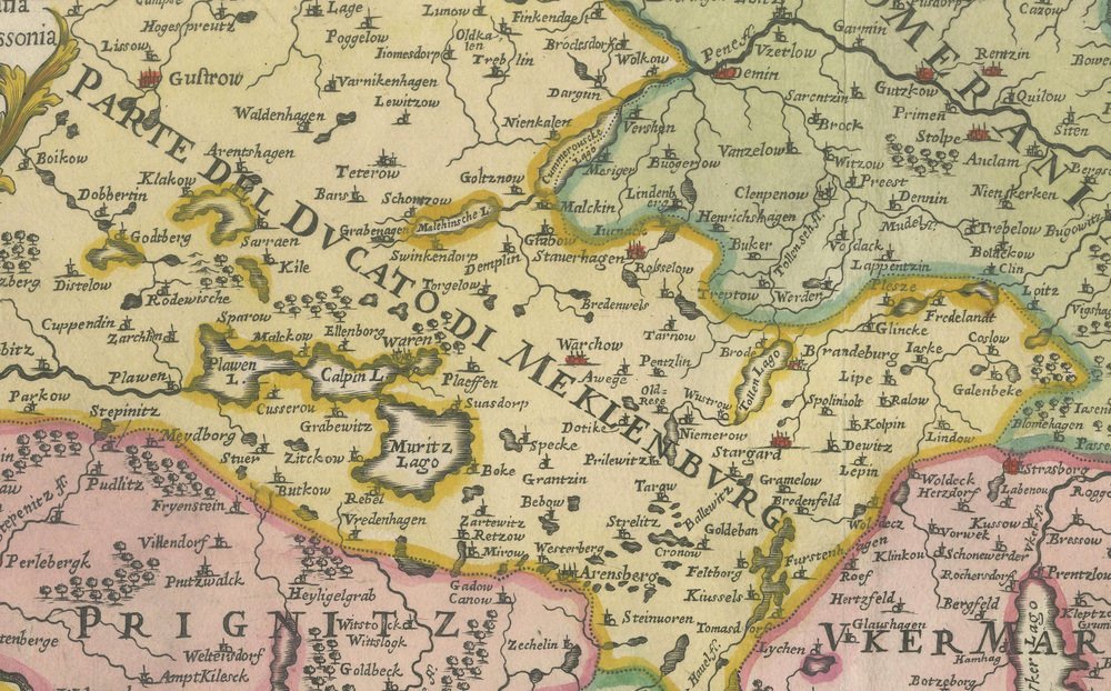 Map of the Margraviate of Brandenburg by Giacomo Cantelli Da Vignola ...