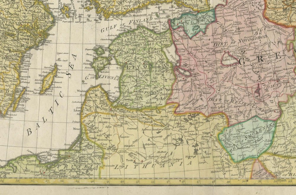 Historical Map of Northern Europe and Russia, 1788 for sale at Pamono