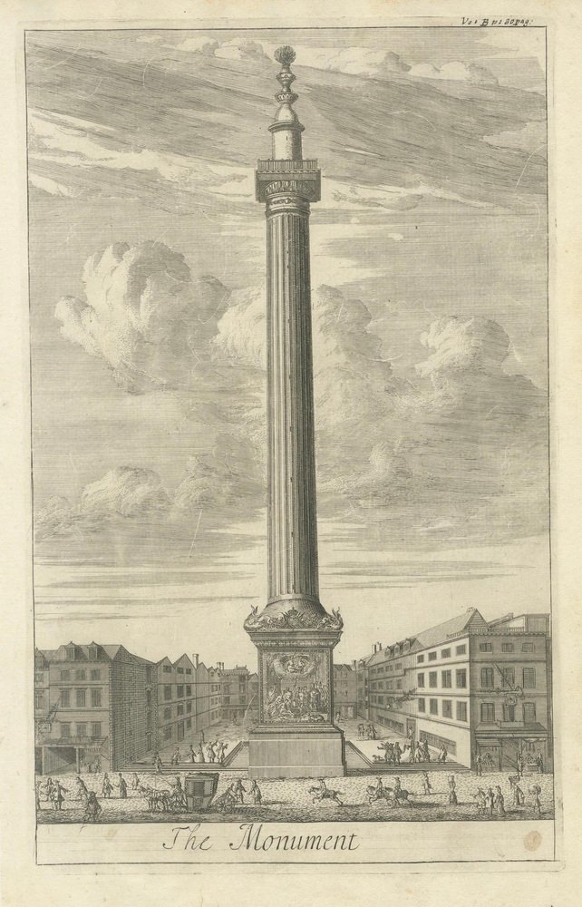 Historic Engraving of the Monument, London Bridge Ward, 1800s, Print ...