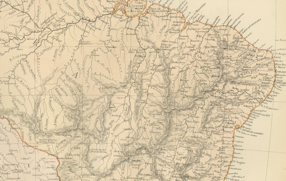 Map of South America, 1882 for sale at Pamono
