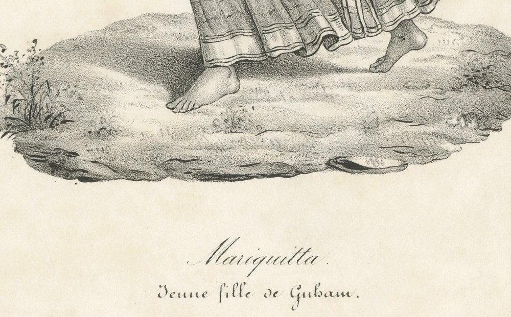 Guam Island Ethnographic Lithograph Mariquitta, Young Girl of Gubam ...