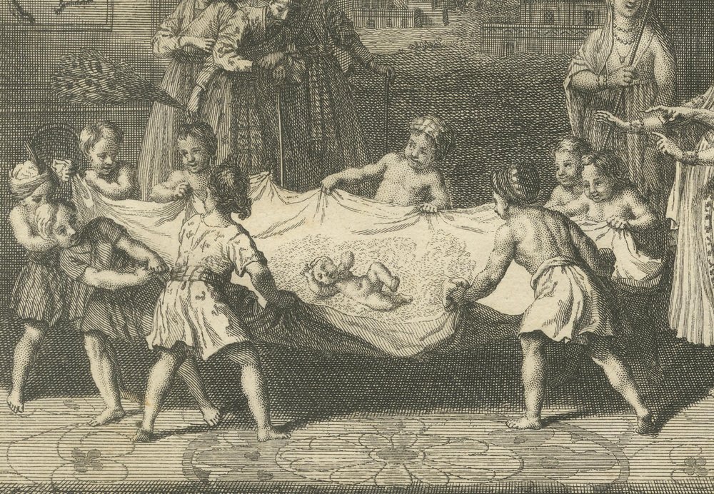 Picart, Birth and Naming Rituals of the Banians, 1734, Print for sale ...