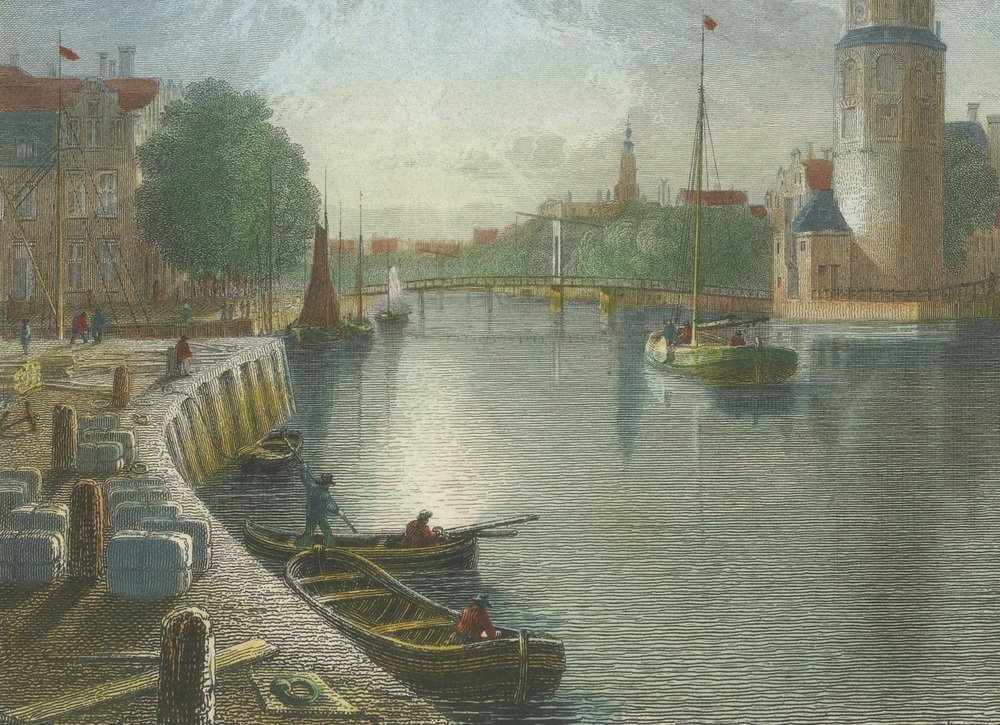 After Capt. Batty, View of Montelbaanstoren, Amsterdam, Hand-Colored ...