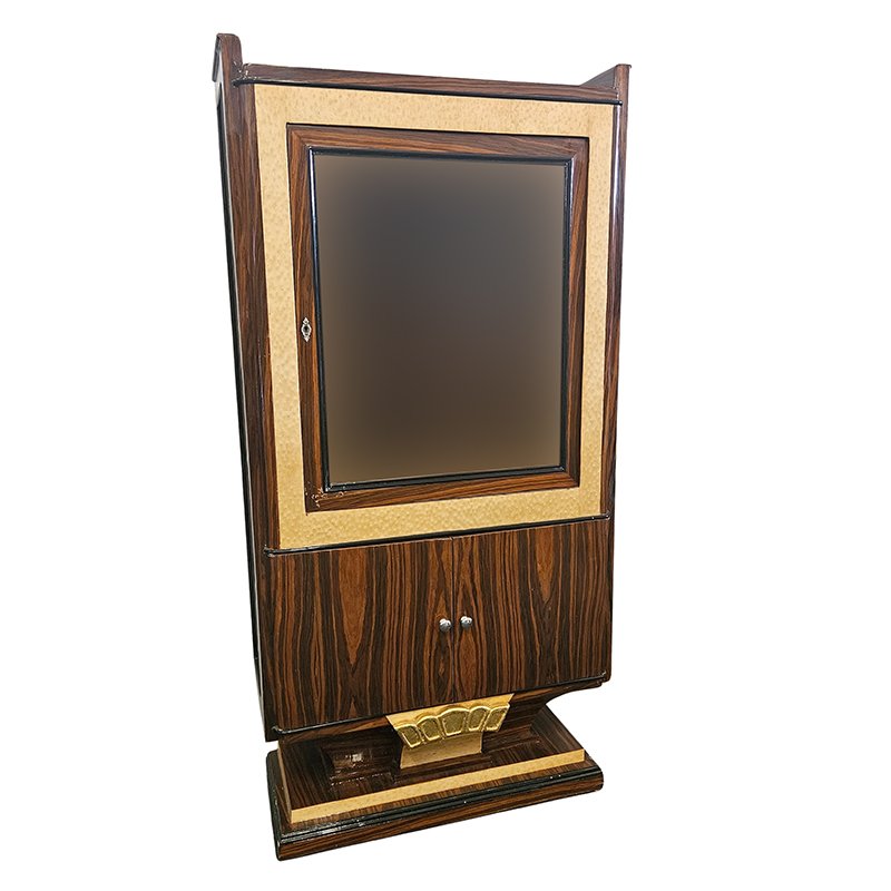 Art Deco Style Wooden Display Cabinet, 1980s for sale at Pamono