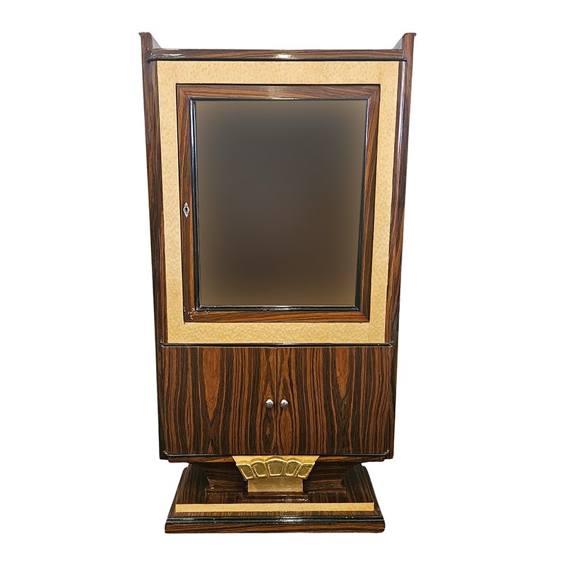 Art Deco Style Wooden Display Cabinet, 1980s for sale at Pamono