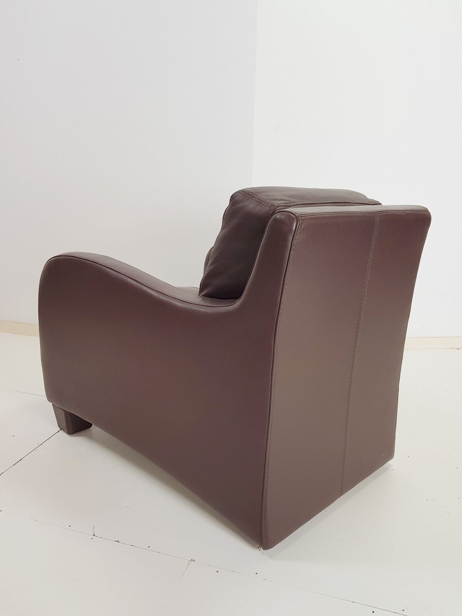 Italian Modern Brown Leather Armchair from Musa Design, 2000s for sale ...