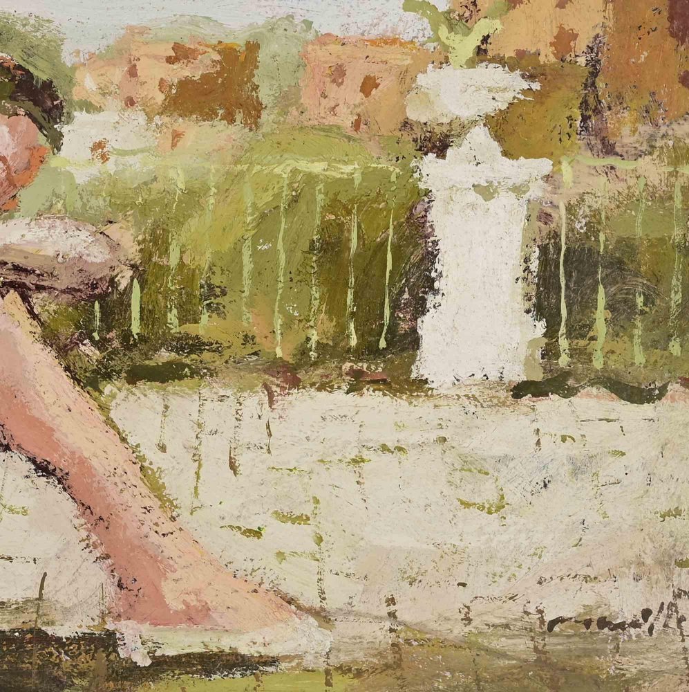 Franco Marzilli, Ballerina on the Terrace, Oil Painting, 1970s for sale ...