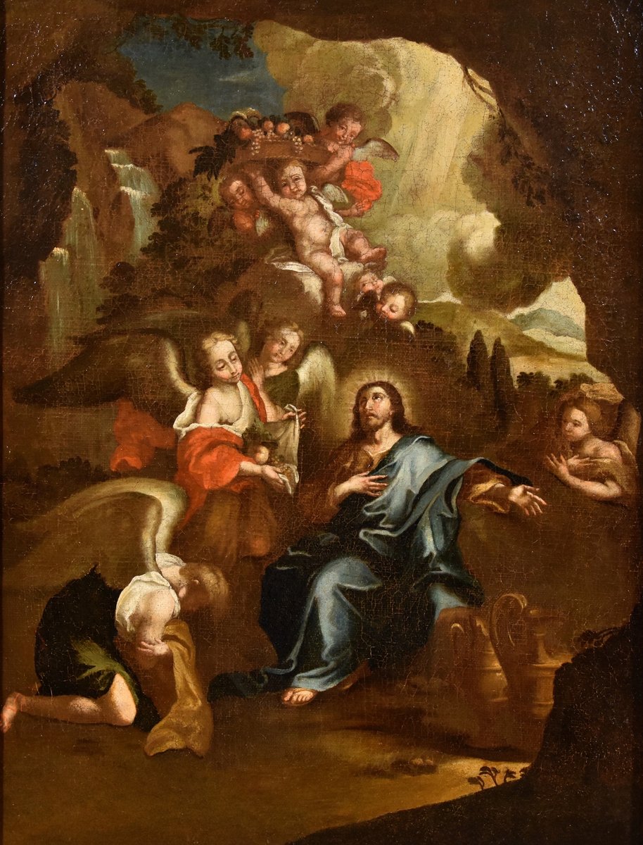 Circle of Pietro da Cortona / Berrettini, Christ in the Desert, 1650, Oil on Canvas for sale at ...