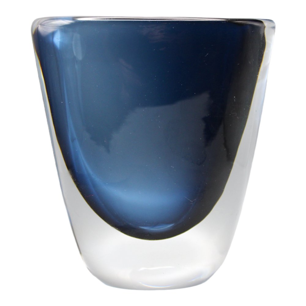 Midnight Blue Glass Vase by Nils Landberg for Orrefors, 1950s for sale ...