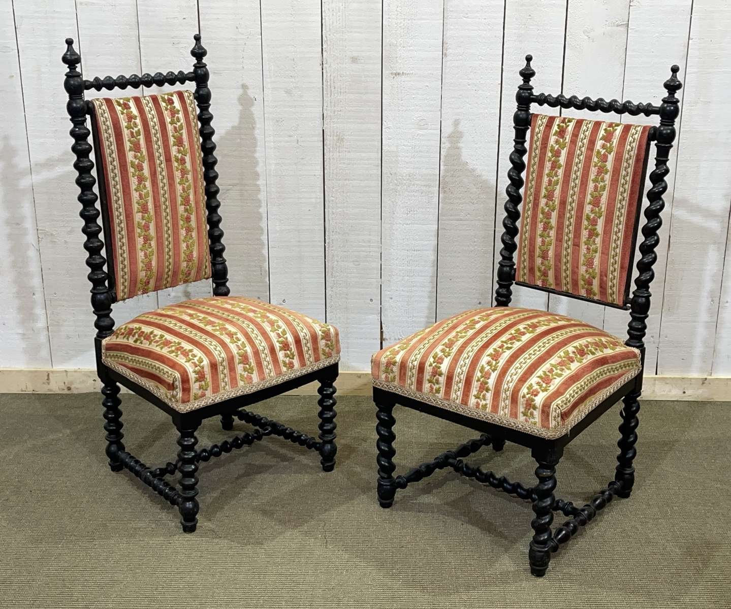 Napoleon III Chairs in Turned and Blackened Wood, Late 19th Century ...