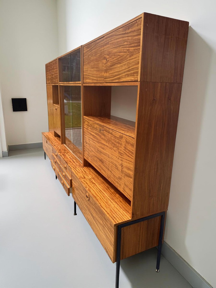 Model 430 Modular Wall System with Bar, Secretary and Display Cabinet ...