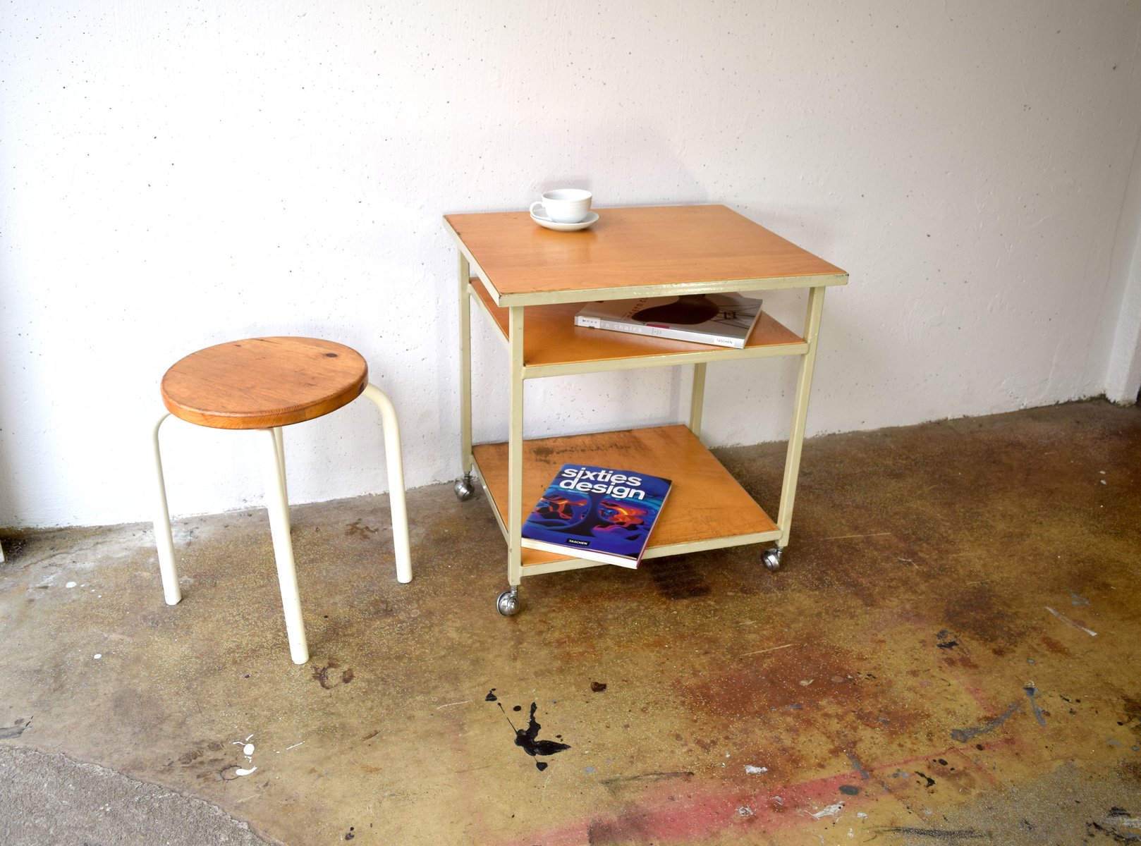 Vintage Industrial Sliding Table, 1950s for sale at Pamono