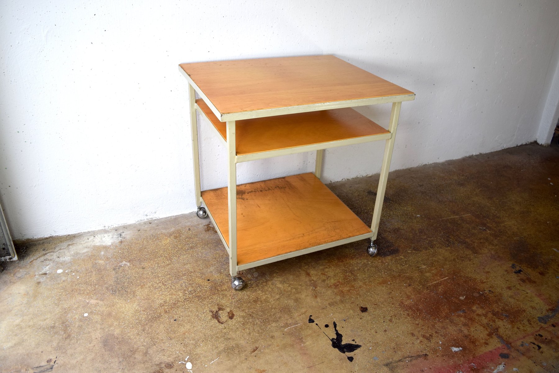 Vintage Industrial Sliding Table, 1950s for sale at Pamono