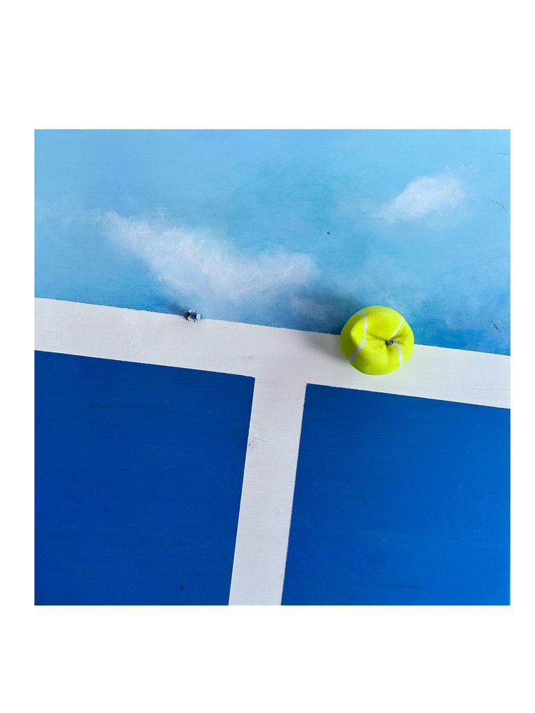 Vera Vizzi, Sunset Wall Sculpture in Sky Blue and Neon Yellow, 2022 ...