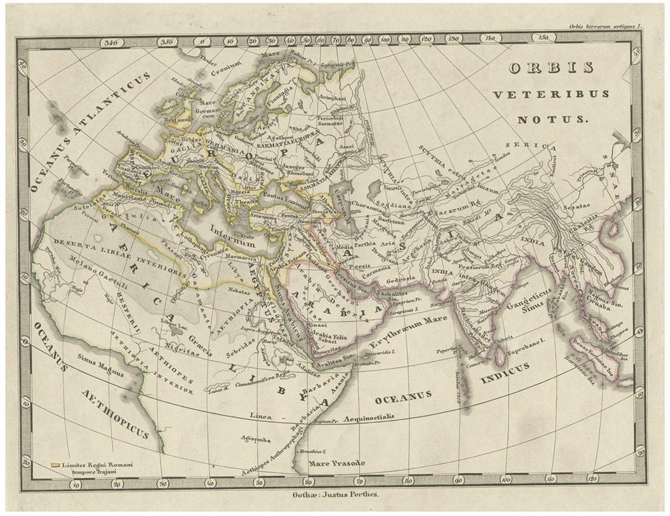Antique Map of Europe and Part of Asia and Africa, 1848 for sale at Pamono