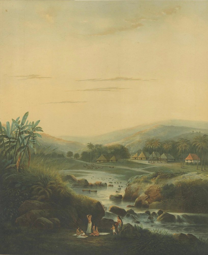 A. Salm, Java Landscapes, 1800s, Deluxe Folio Chromolithographs, Paper ...