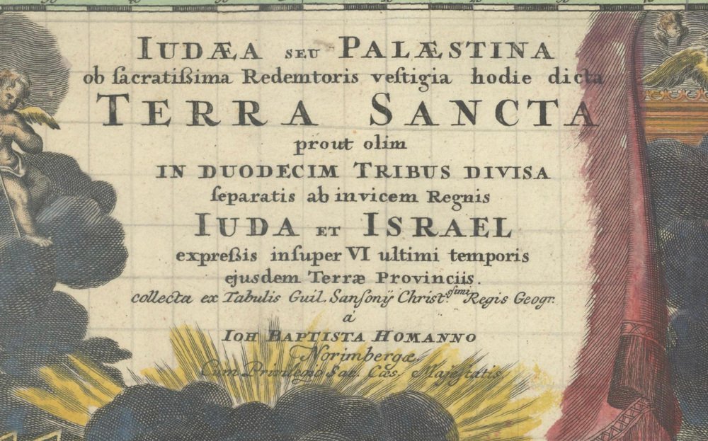Map of the Holy Land Divided Among the Twelve Tribes, 1720 for sale at ...