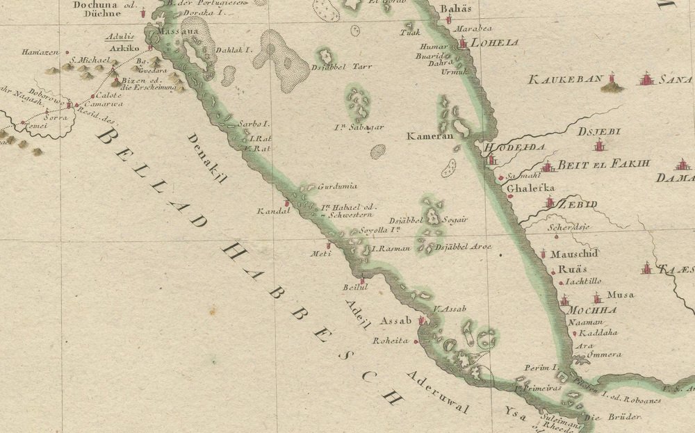 Engraved Map of the Red Sea and Arabian Peninsula, 1787 for sale at Pamono