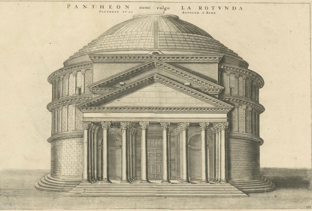 Eternal Echoes Engraved: The Pantheon, Rome's Ancient Marvel, 1705 for ...