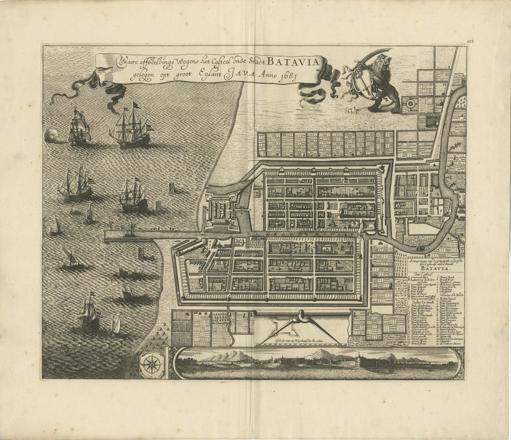 Map of Batavia, 1681 for sale at Pamono
