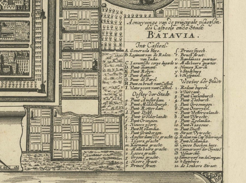 Map of Batavia, 1681 for sale at Pamono