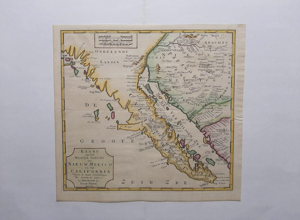 Antique Map of the Western Part of New Mexico & California, 1765 for ...