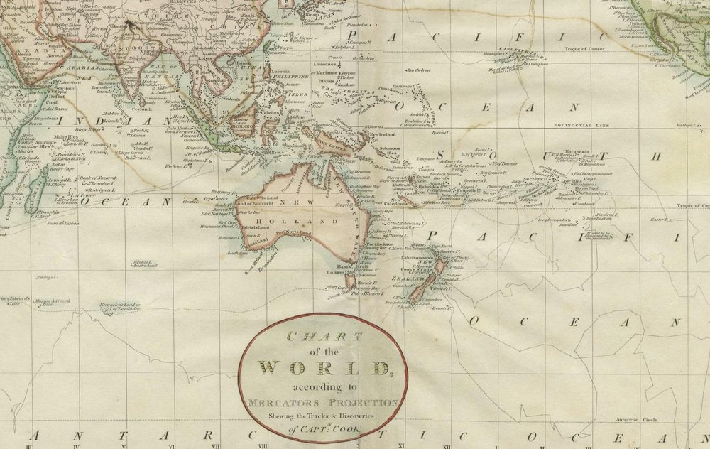 Map of the World as Planisphere, 1799 for sale at Pamono