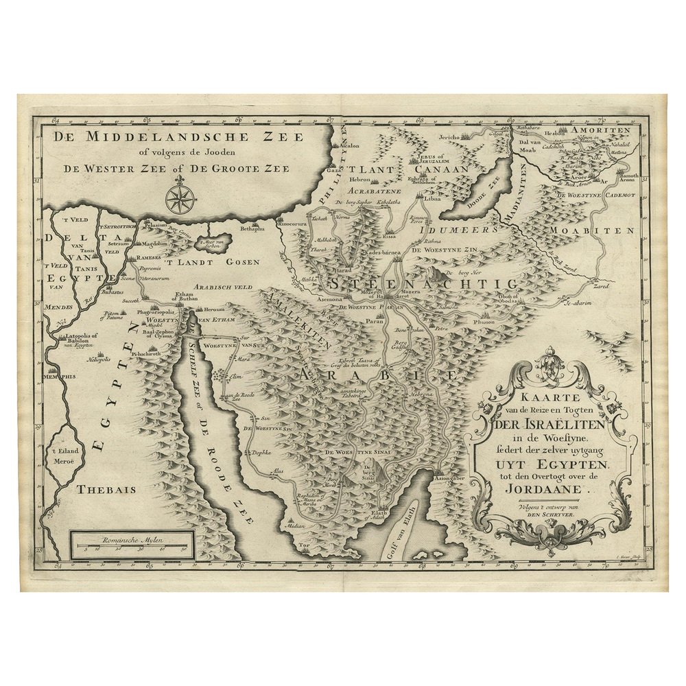 Scarce Middle East and Arabia Map, 1725 for sale at Pamono