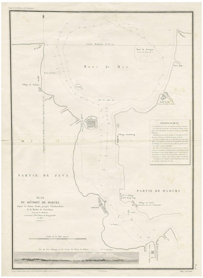 Map of the Madura Strait between Java and Madura Island in Indonesia ...