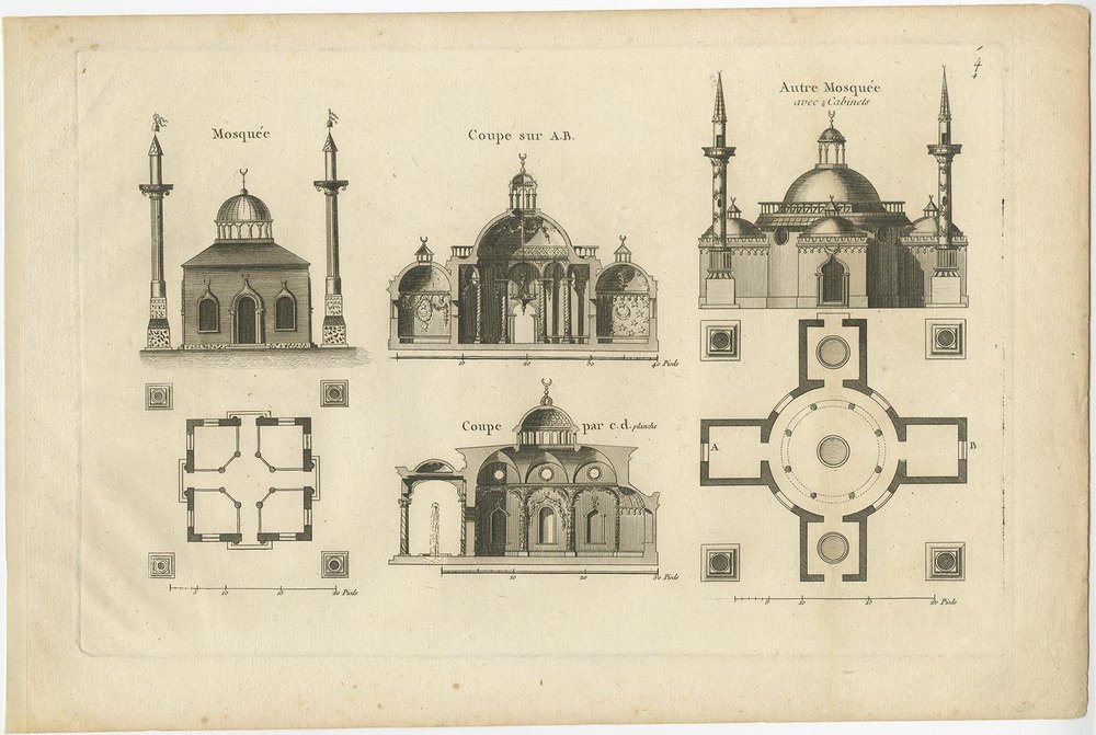 Two Mosques, 1785, Paper for sale at Pamono