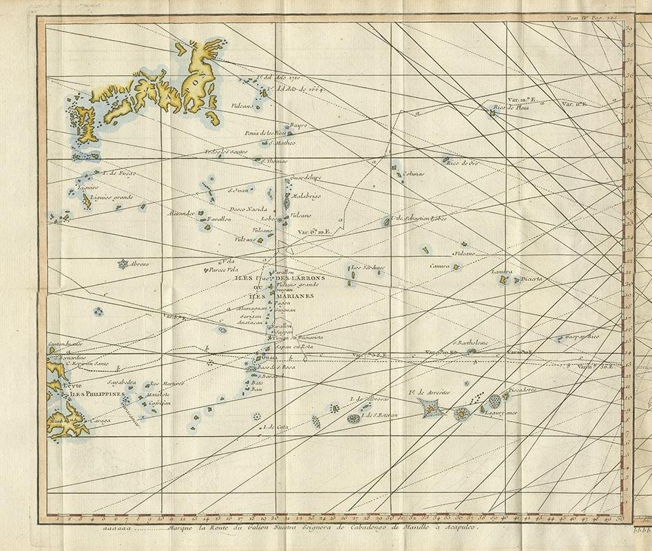 Antique Chart of the Mid-Pacific Ocean by Anson, 1784 for sale at Pamono