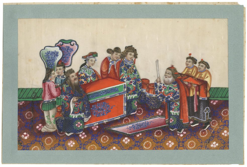 Chinese Artist, Figurative Scene, 1800s, Rice Paper Pith Painting for ...