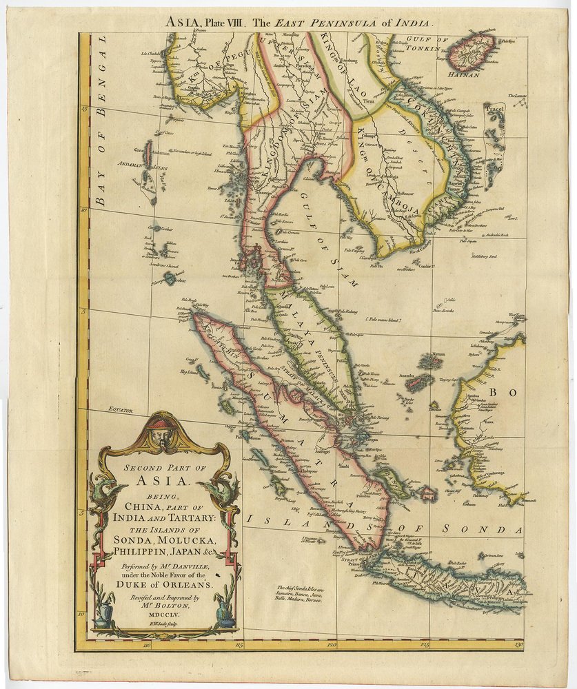 Antique Maps of Asia by Bolton & Seale, 1770, Set of 4 for sale at Pamono