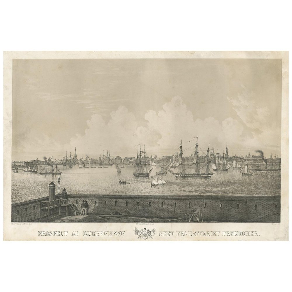 H. Jessen after I. C. Brown, Copenhagen, 1854, Paper for sale at Pamono