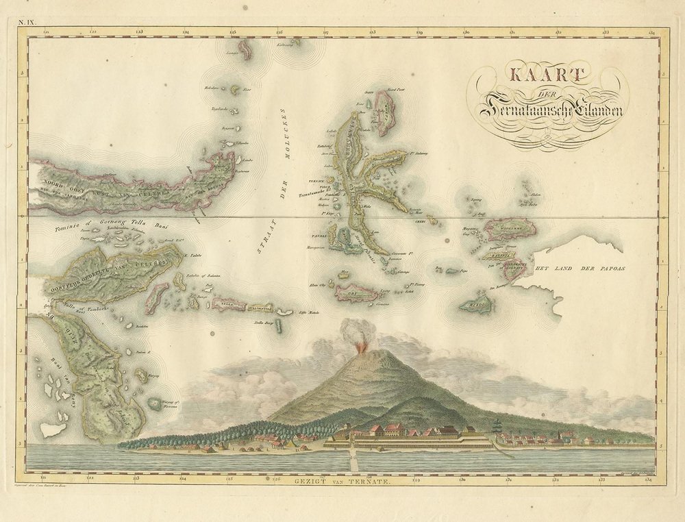 Antique Map of the Ternate Islands by Van Den Bosch, 1818 for sale at ...