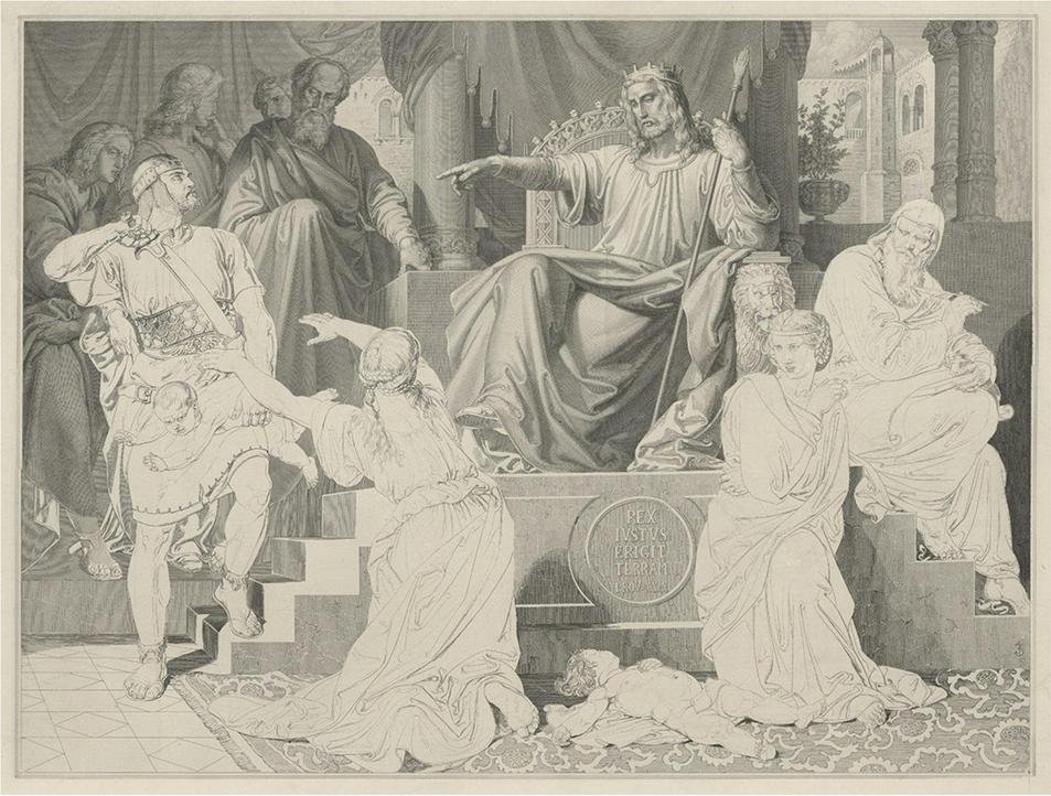 Judgement of Solomon, Story of the Hebrew Bible, 1890, Print for sale ...